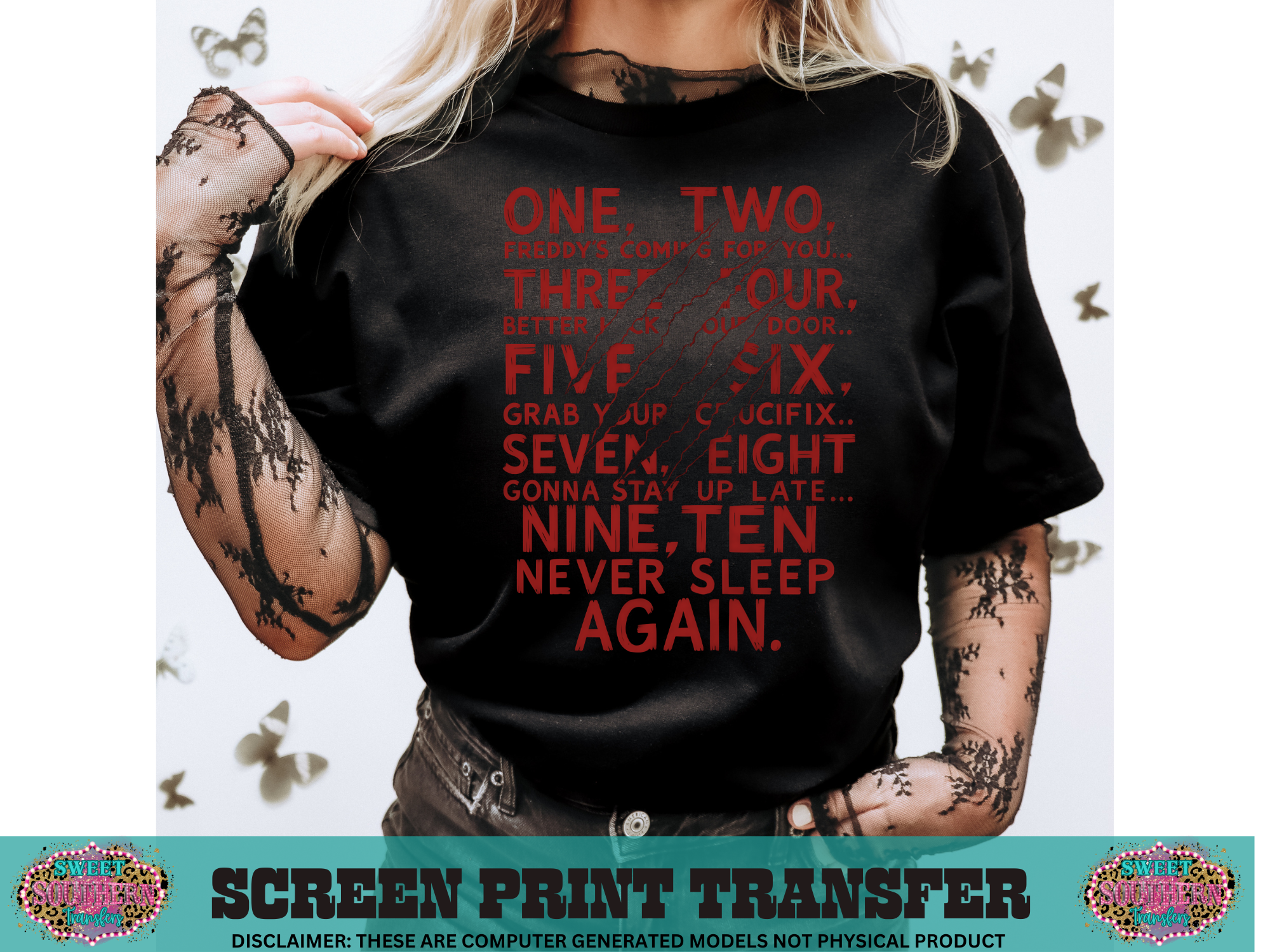 SINGLE COLOR SCREEN PRINT - ONE TWO THREE – Sweet Southern Transfers LLC